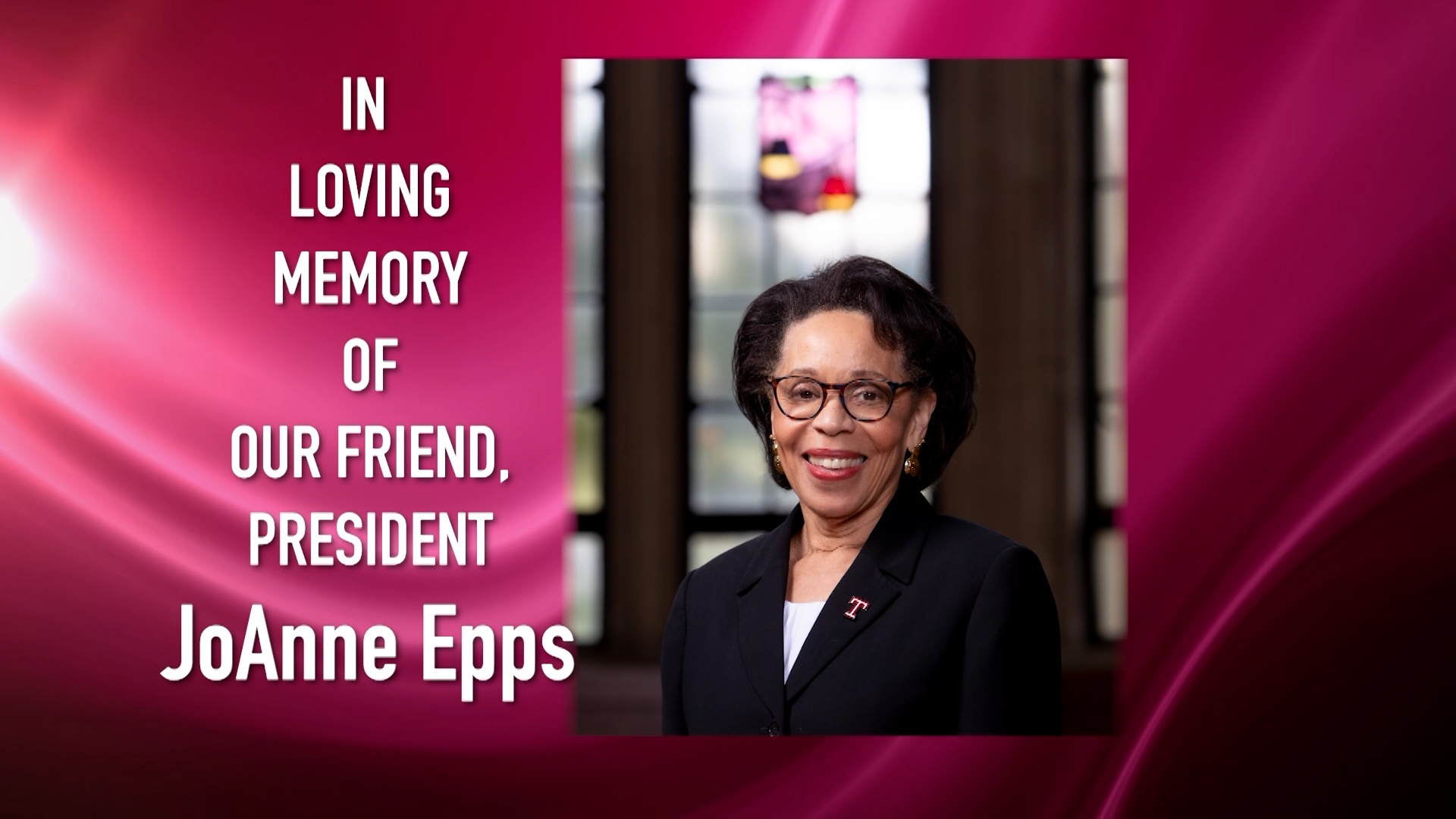 Remembering JoAnne Epps - TUTV